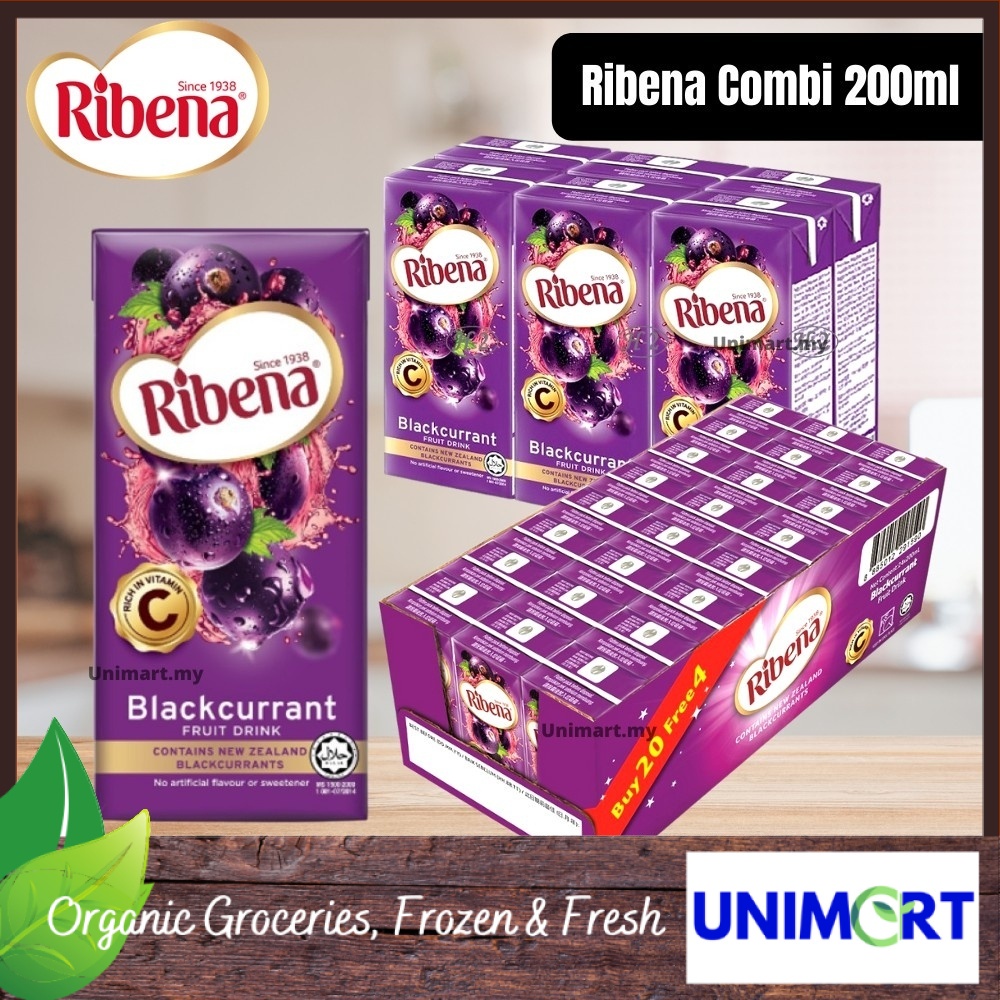 RIBENA Combi 200ml 6 Pkts 1 Carton READY STOCK Blackcurrant Juice ...
