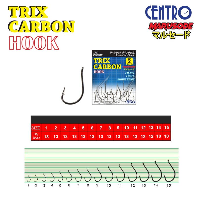 Centro Trix carbon marusode Hook 1054 | Shopee Malaysia