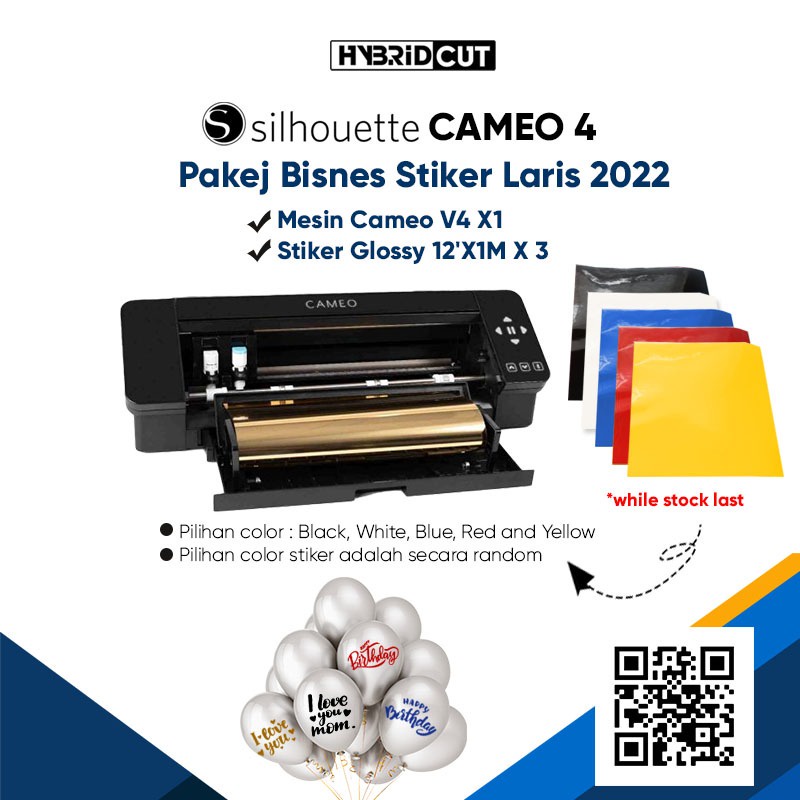 Cameo 4 Silhouette Original Cutting Machine/ Mesin Potong Stiker Belon, Label Produk dan ...
