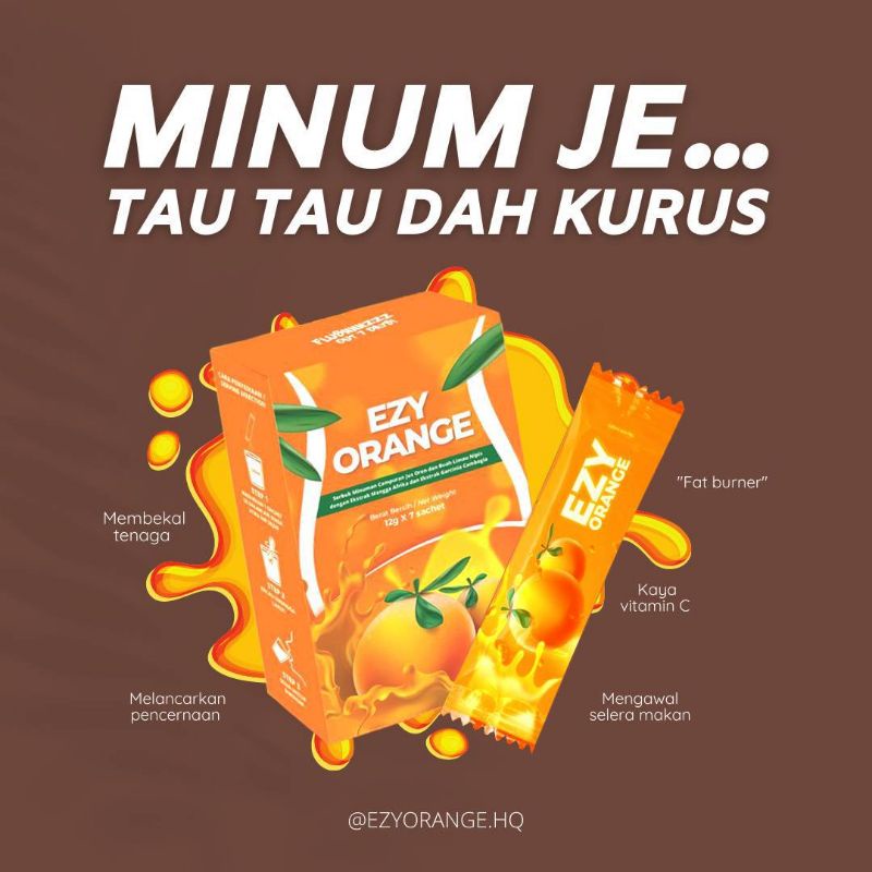 EZY ORANGE FAT BURNER+DETOKS/ VIRAL/ KKM NOT/DETOKS KURUS SEMULAJADI ...