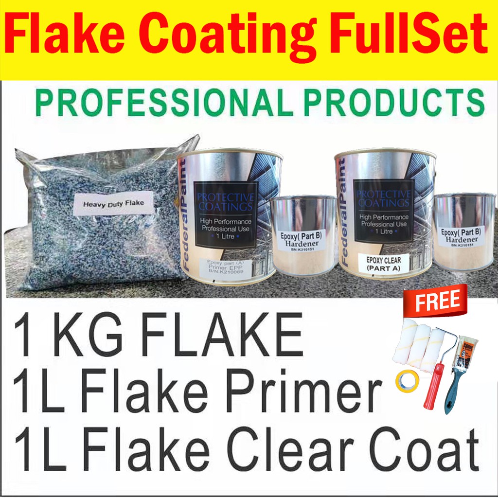 Flake Coating Epoxy DIY Set Lengkap (Siling Bocor) Waterproof Anti ...