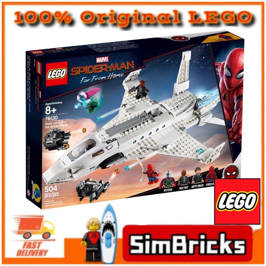 76130 LEGO® Super Heroes Stark Jet and the Drone Attack | Shopee Malaysia