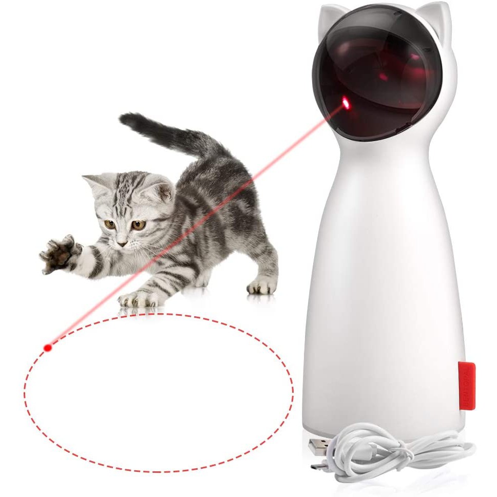 Laser Cat Toy Automatic Interactive Pet Toy Laser Pointer for Cats Dogs ...