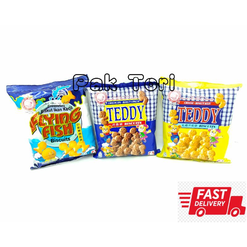 Hup Seng Teddy Biscuits / Flying Fish (120g) | Shopee Malaysia