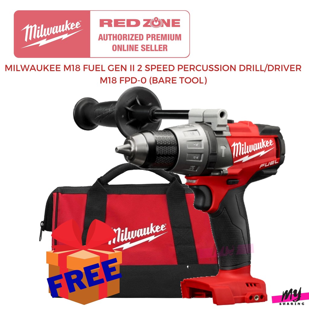 MILWAUKEE M18 FUEL GEN II 2 SPEED PERCUSSION DRILL/DRIVER M18 FPD-0 ...