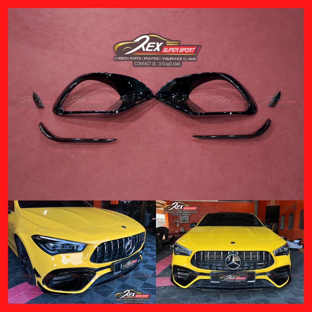 Mercedes Benz CLA 45s W118 Aerodynamic Kits Air-Vent Canard Set ABS ...