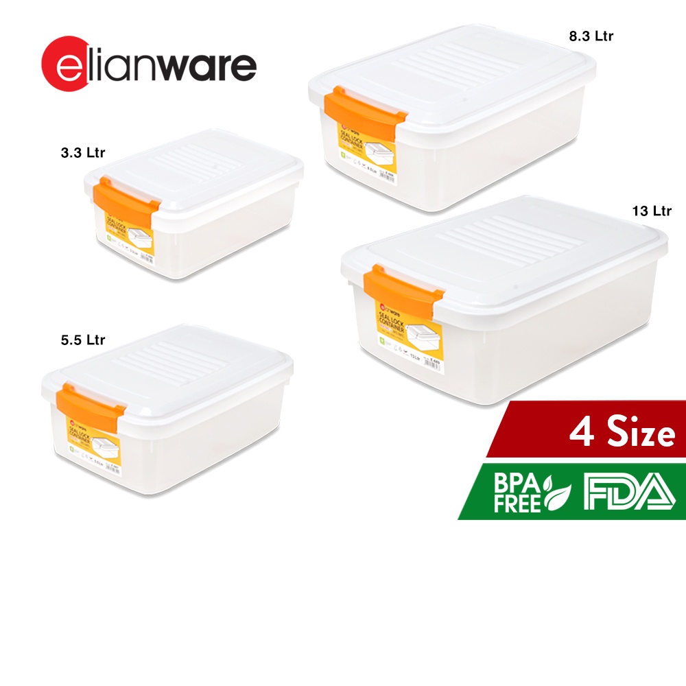 Elianware Stackable Toys Tools Storage Box Transparent Food Organizer ...