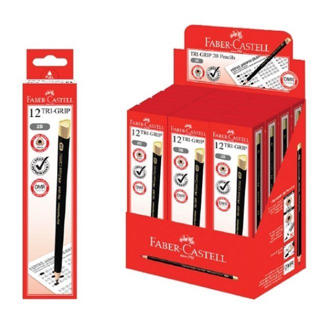 Faber-Castell Trip Grip 2B Pencil 311802 (Box of 12 Pcs) / Faber ...