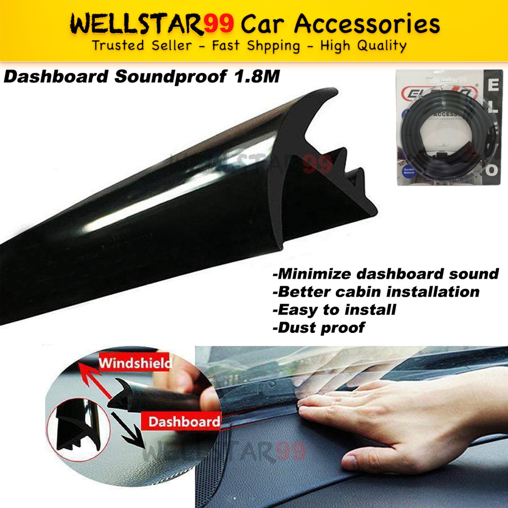 1.8M T Shape Car Dashboard Sound Insulation Sound Proof Rubber Seal ...
