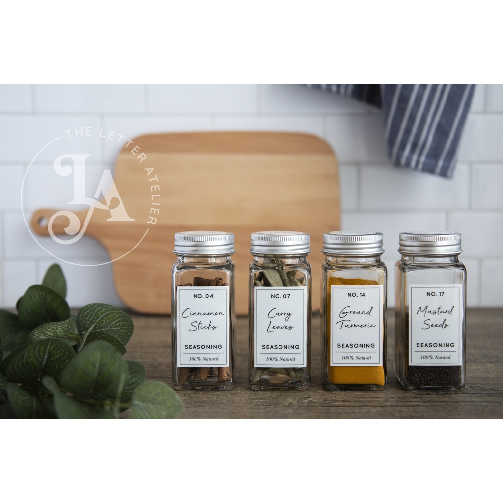 Sticker Herbs & Spices - ESSENTIALS English Label Set (20pcs) | Sticker ...