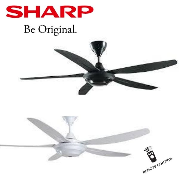 Sharp Ceiling Fan PJC116 (56") 3 Speed Settings (Black | White ...