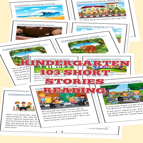 (049) KINDERGARTEN READING WORKSHEETS (103 Short Stories) | Shopee Malaysia