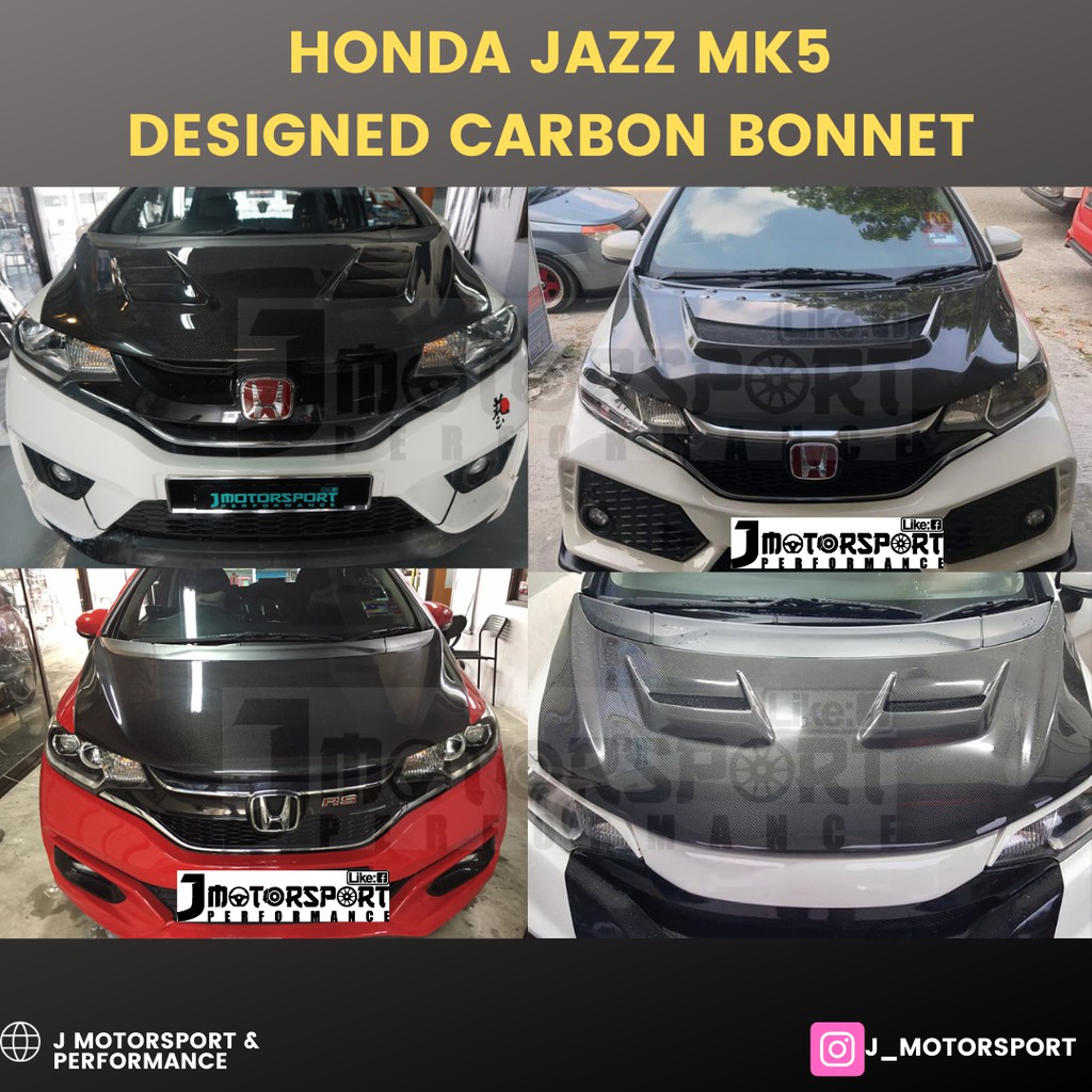 HONDA JAZZ GK5 DESIGNED BONNET HOOD | Shopee Malaysia