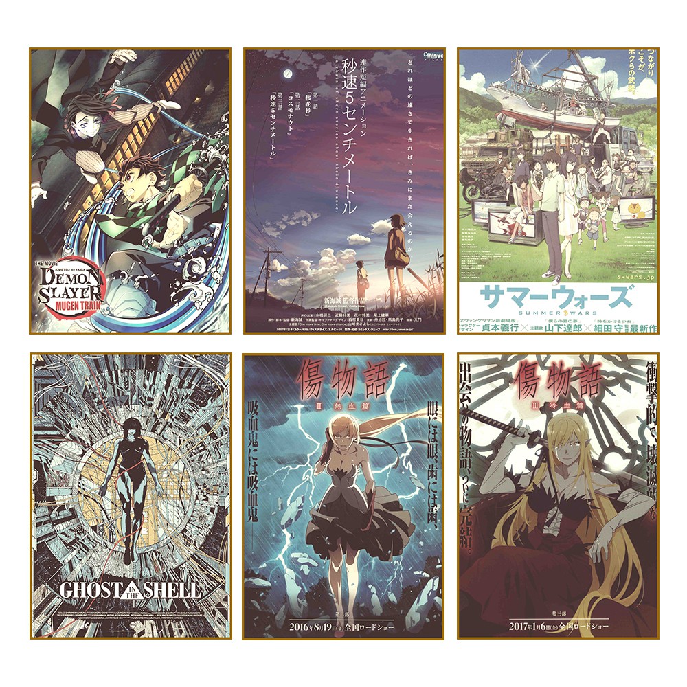 Anime Collections Poster Retro Vintage Poster Kraft Paper Painting Wall ...