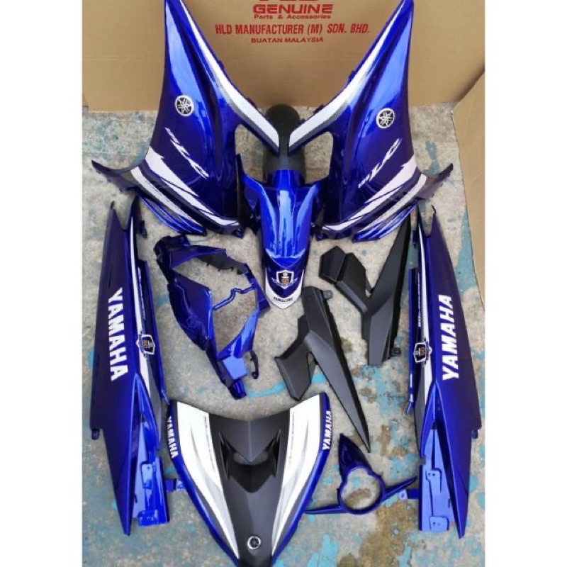 BODY COVER LC135 V2 BIRU GP FULL SET SIAP TAMPAL STICKER(READY STOCK ...