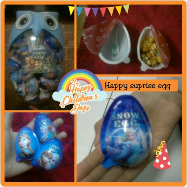 FROZEN HAPPY FUN SUPRISE EGG..PCS WITH CHOCLATE AND MINI TOYS 60pcs | Shopee Malaysia