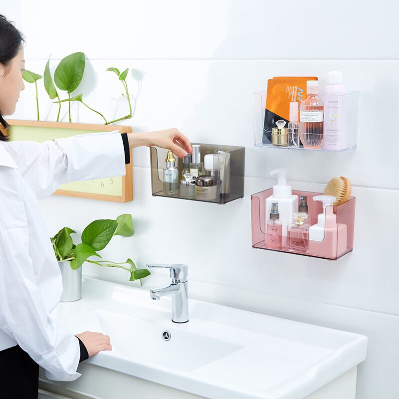 Transparent Bathroom Cosmetic Makeup Storage Box 1035/1036 | Shopee ...