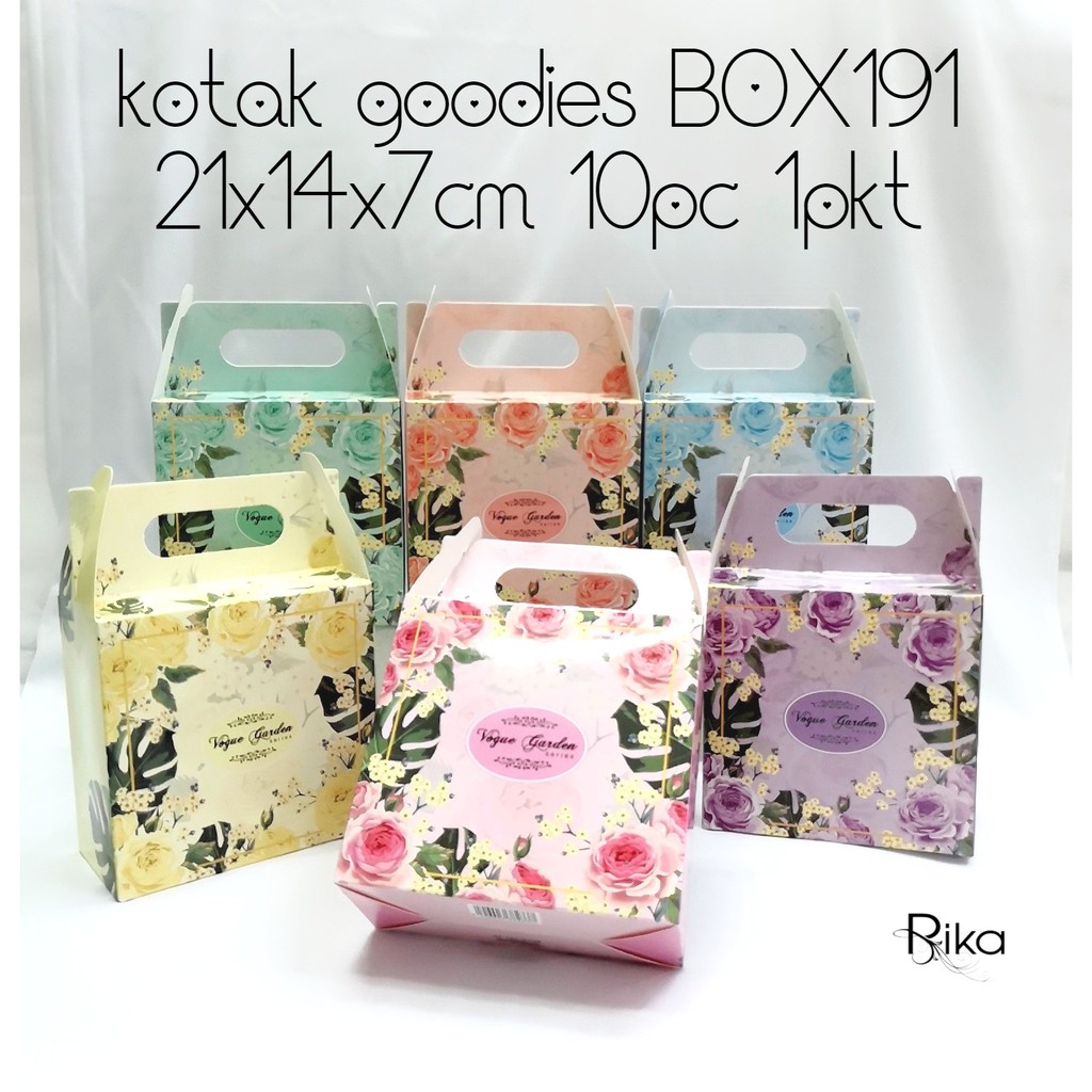 Paper bag kotak bag goodies BOX191 21x14x7cm 10pc 1pack | Shopee Malaysia
