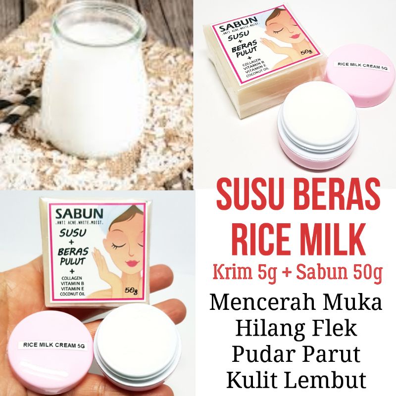 Susu Beras/ Rice Milk/ Whitening/ Krim Pencerah/ Brightening/ Spf ...