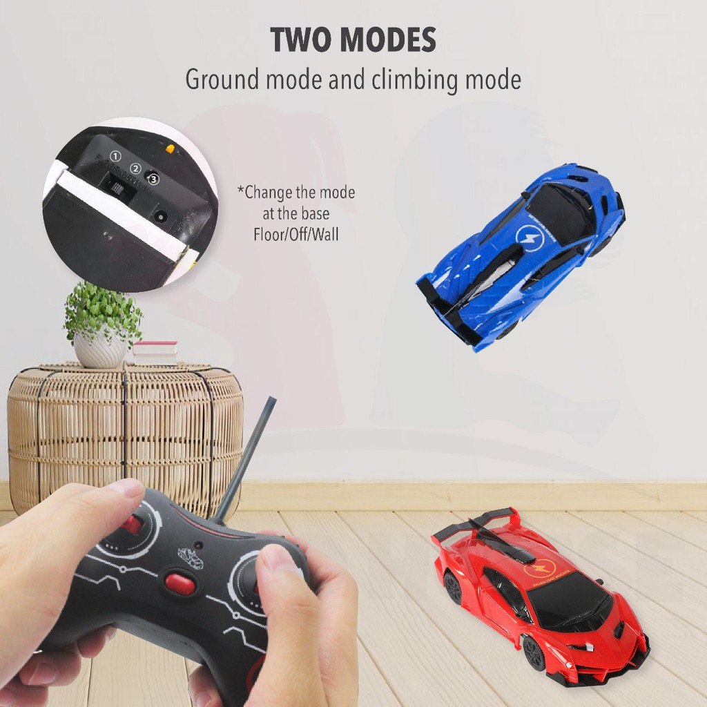 Kereta Mainan Panjat Dinding Rechargeable Wall Climbing Car RC Ceiling ...