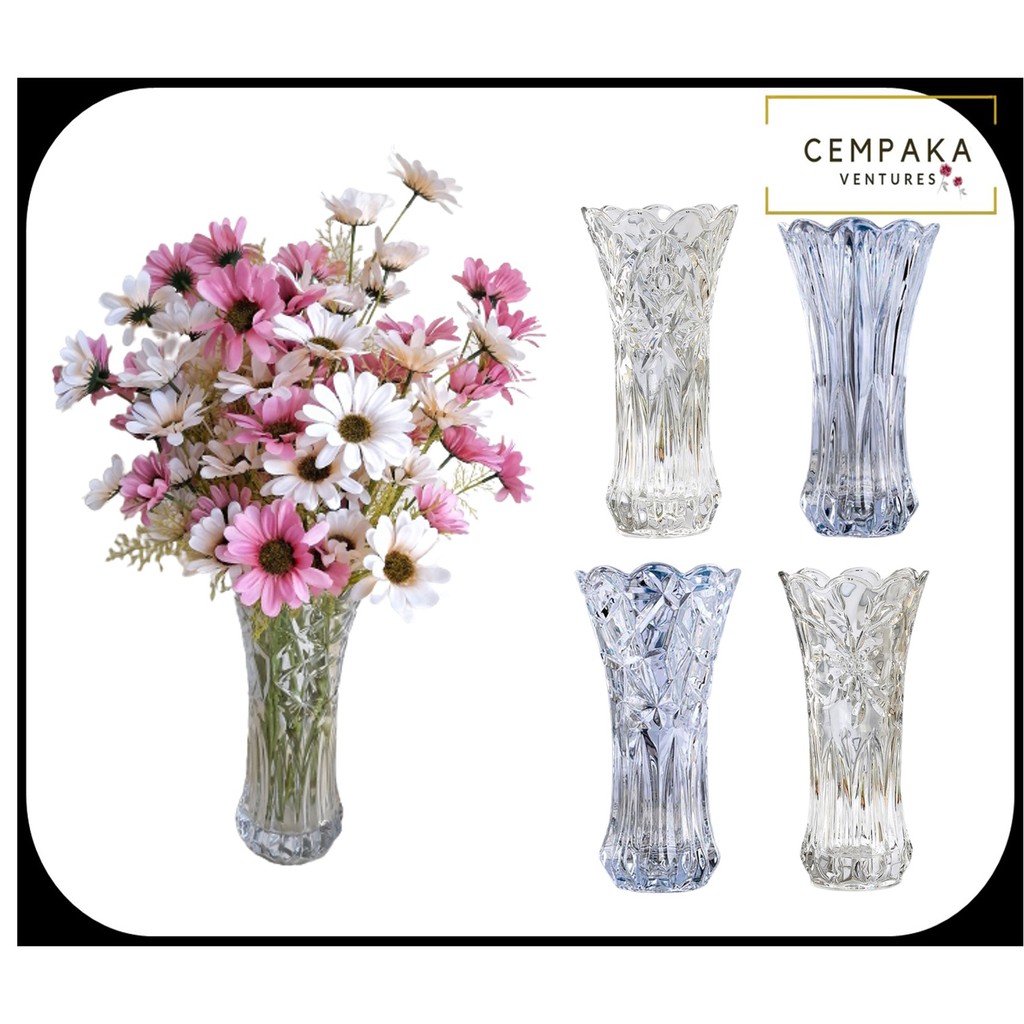 Pasu Diamond Glass Vase Flower Nordic Vases Transparent Vase Decoration ...