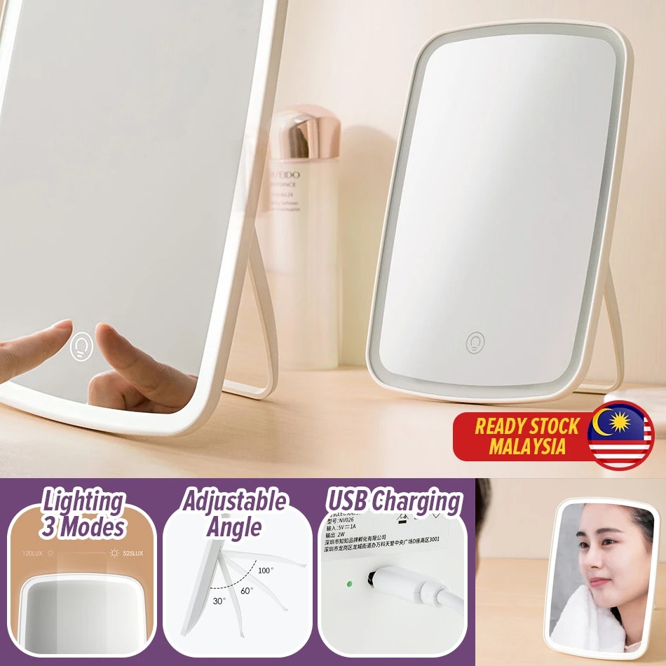 Makeup Cosmetic Vanity Mirror with LED Bright Light & USB Rechargeable ...