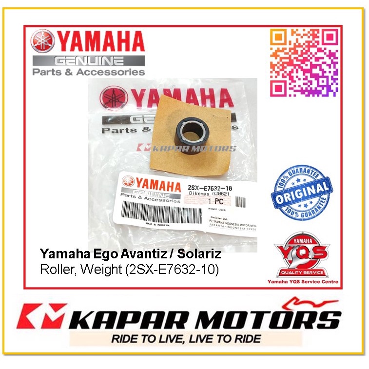 [100% ORIGINAL HLY] YAMAHA EGO AVANTIZ / SOLARIZ FRONT WEIGHT , PULLEY ROLLER WEIGHT 1 B921 ...