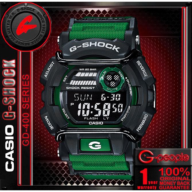 CASIO G-SHOCK GD-400-3DR / GD-400-3D / GD-400-3 / GD-400 WATCH 100% ...