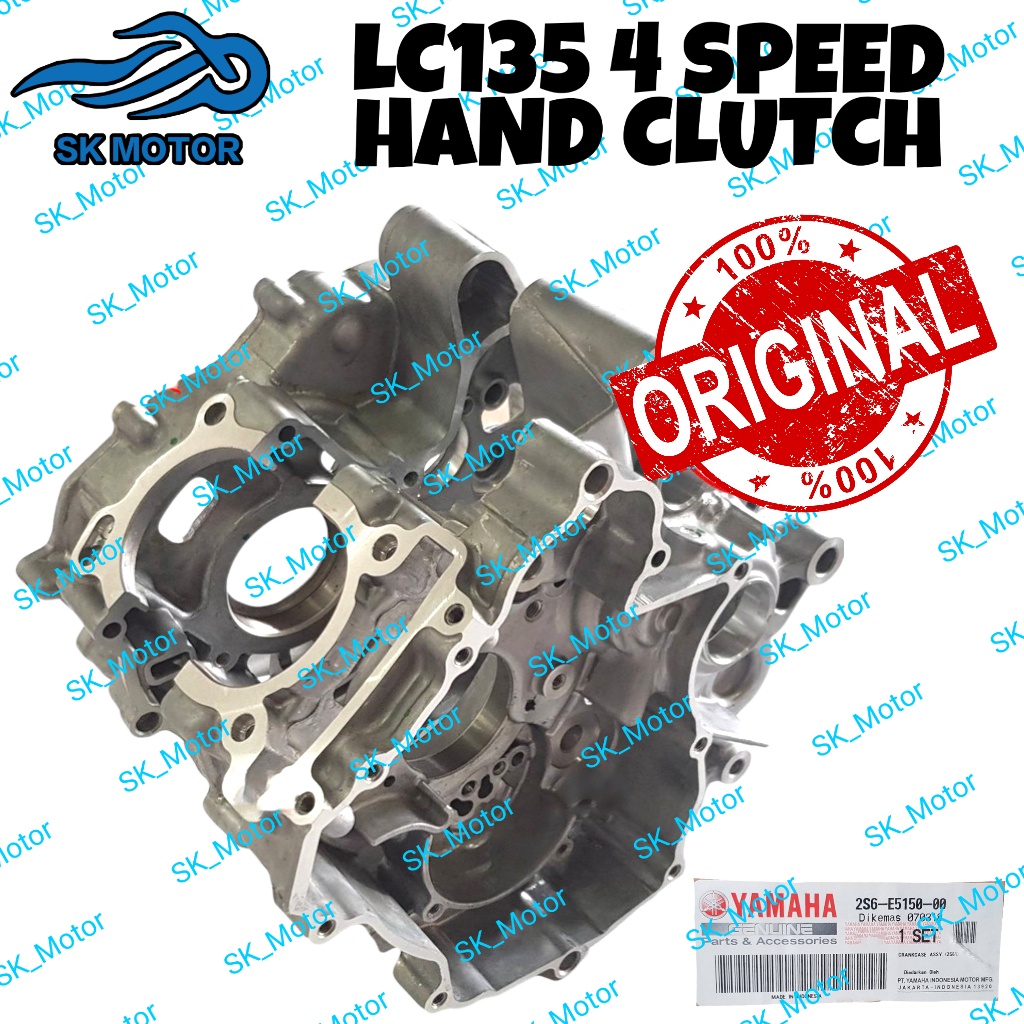 Yamaha LC135 LC OLD ES (HAND CLUTCH) 4 Speed 4S V1 Original Crankcase Crank case Casing Set ...