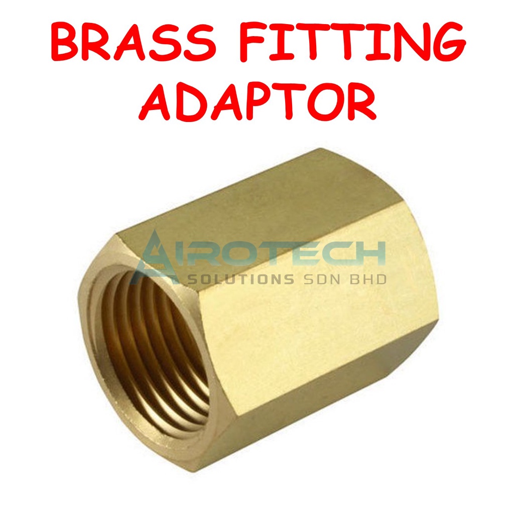Brass Fitting Hex Socket Female To Female Fitting Thread Brass | Shopee ...