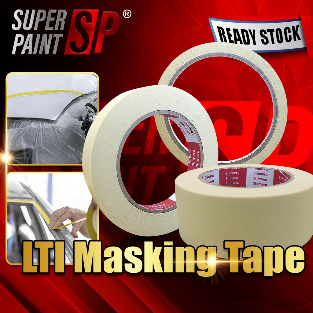Masking Tape LTI 6/10/15/17/20/45mm HIGH TEMP Paper Painting Type ...