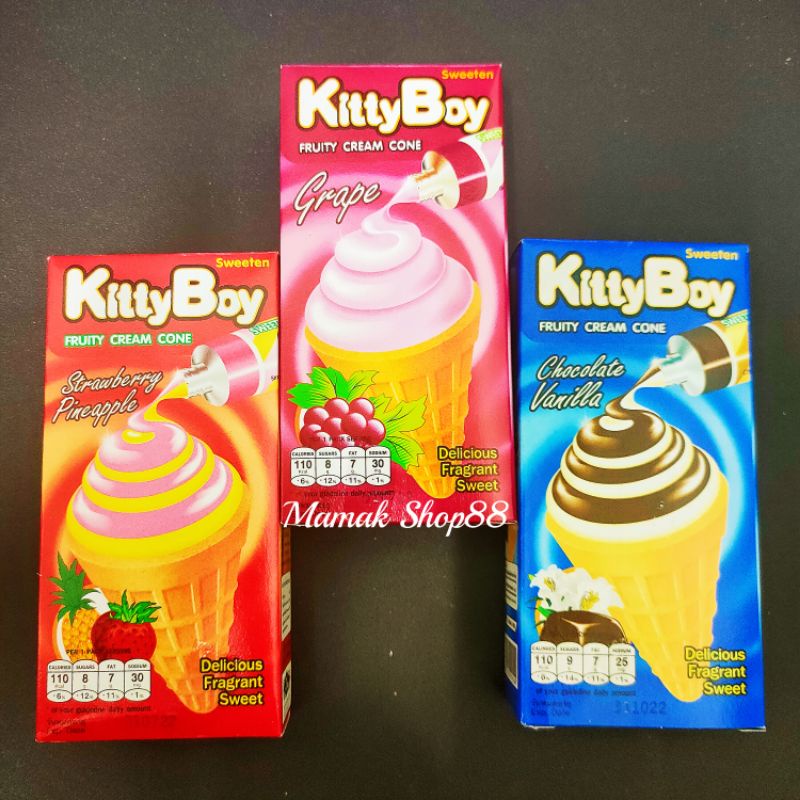 Kitty Boy Fruity Cream Cone / Diy Biscuit Icecream (20g) | Shopee Malaysia