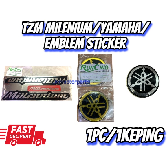 TZM MILENIUM STICKER LOGO EMBLEM RUNCING LOGO YAMAHA EMBLEM GOLD TZM ...