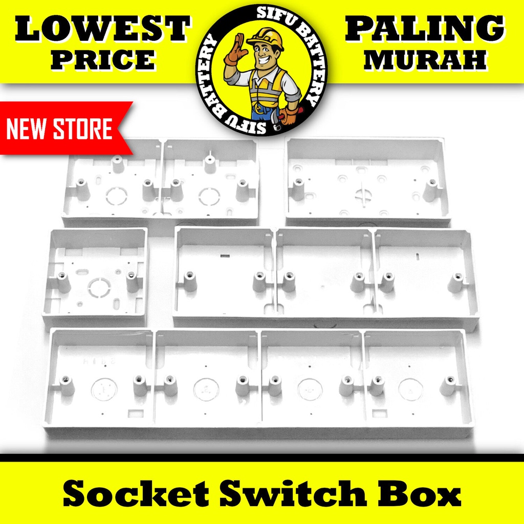 PVC Socket Switch Base / Nut Box / Surface Type Switch Box Casing ...