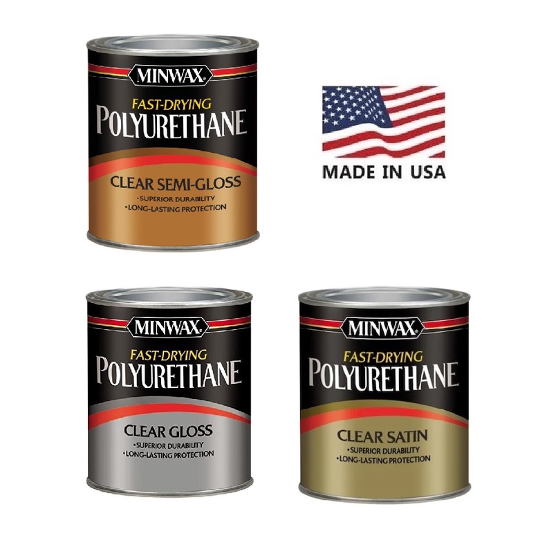Minwax Polyurethane Clear Gloss / Clear Semi Gloss / Clear Satin 8 Oz ...