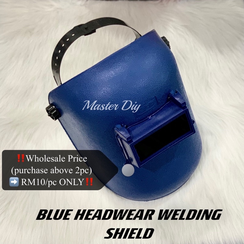 ‼️READY STOCK‼️BLUE HEADWEAR WELDING FACE SHIELD / TOPENG MUKA WELDING ...