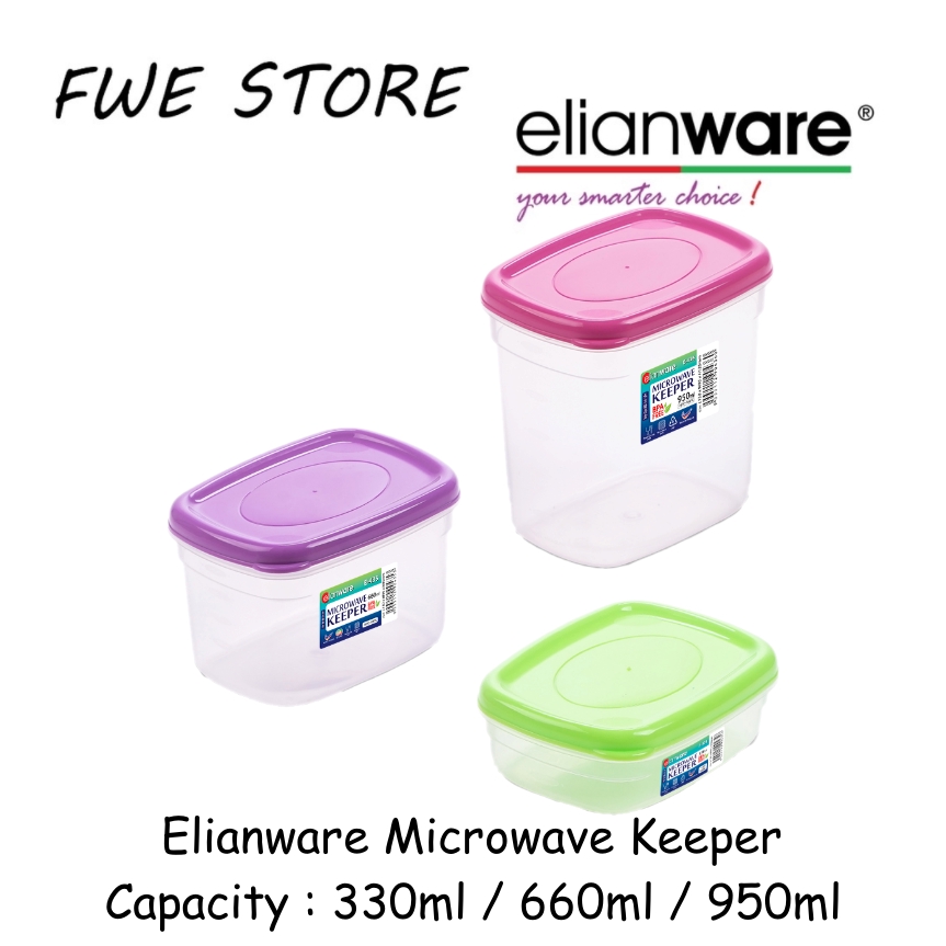 Elianware Microware Keeper / Lunch Box ( 330ml / 550ml / 950ml ...