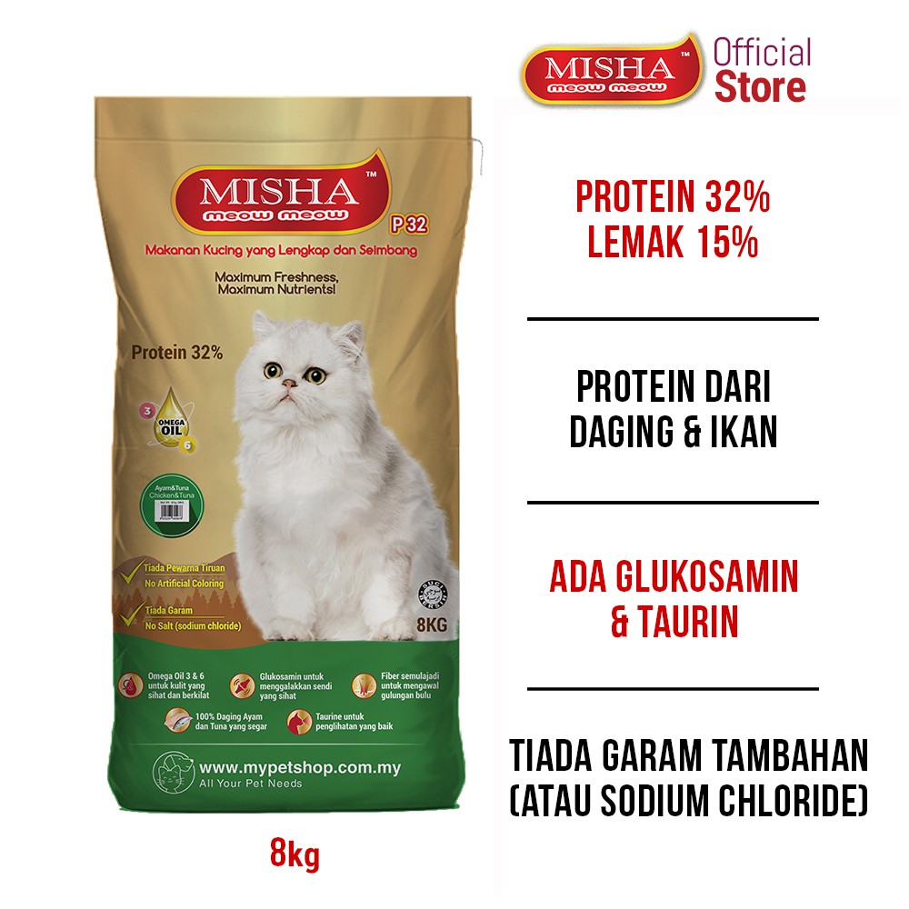 MISHA Dry Cat Food - Assorted Flavor (8kg) | Shopee Malaysia