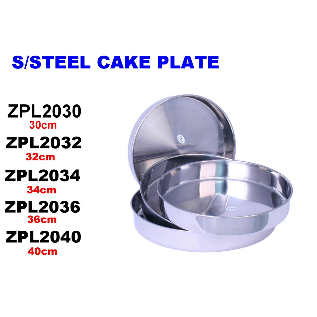 Stainless Steel Round Cake and Food Plate Bekas Loyang Kek 30cm / 32cm ...