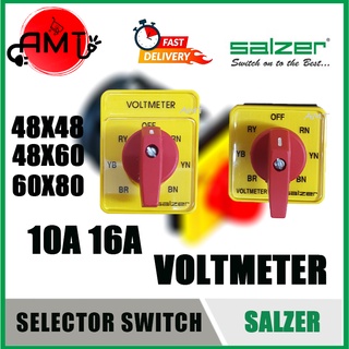 SALZER VOLTMETER SELECTOR SWITCH 10A 16A 61313 61313S 61313B 61312 ...