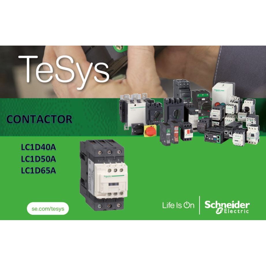 SCHNEIDER Contactor Tesys-D LC1D40A LC1D50A LC1D65A 40A 50A 65A AC3 ...