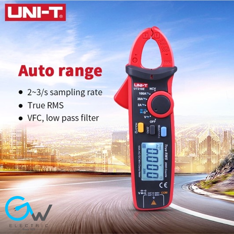 UNI-T UT210E Mini Clamp Meter Digital 100A True RMS AC/DC Current ...