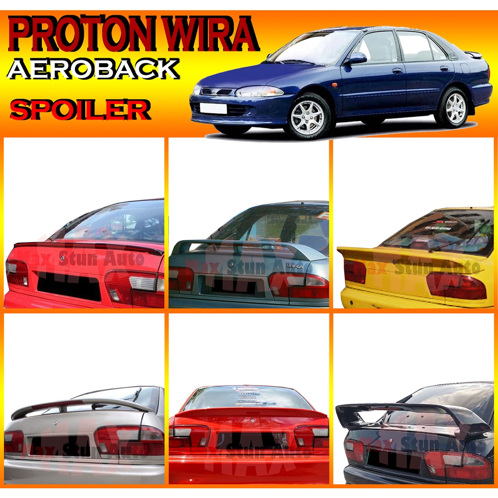 Proton Wira Aeroback Rear Trunk Spoiler Ducktail Wira Aeroback Spoiler