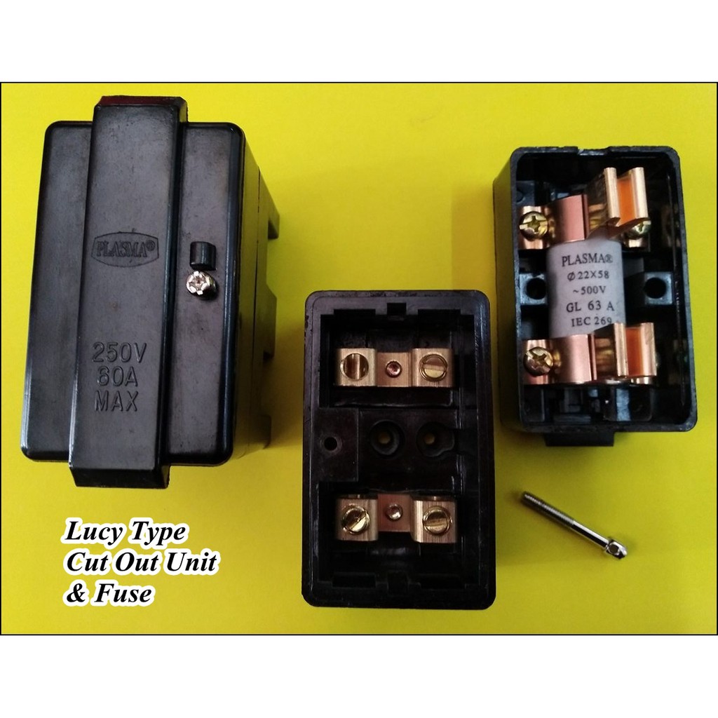 LUCY TYPE - 60A CUT OUT UNIT WITH FUSE | Shopee Malaysia