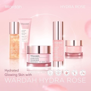 Wardah Hydra Rose Series Gel to Foam Cleanser Dewy Aqua Day Gel Petal ...
