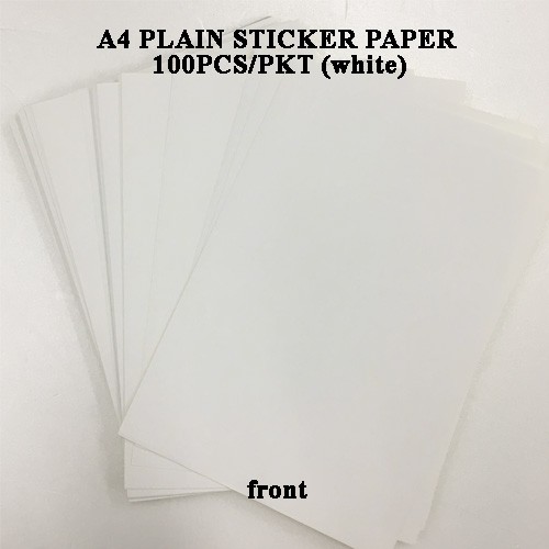 A4 plain sticker paper (white) 100pcs /pkt | Shopee Malaysia
