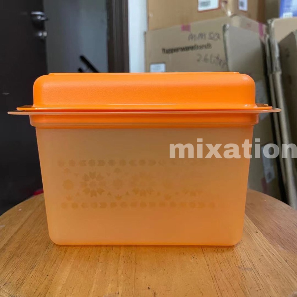 Tupperware Mosaic Bread Server 1L 1liter orange colour pink container ...