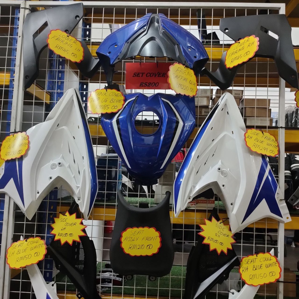COVER SET PULSAR RS200 (ORIGINAL BAJAJ) BLUE DCAL | Shopee Malaysia