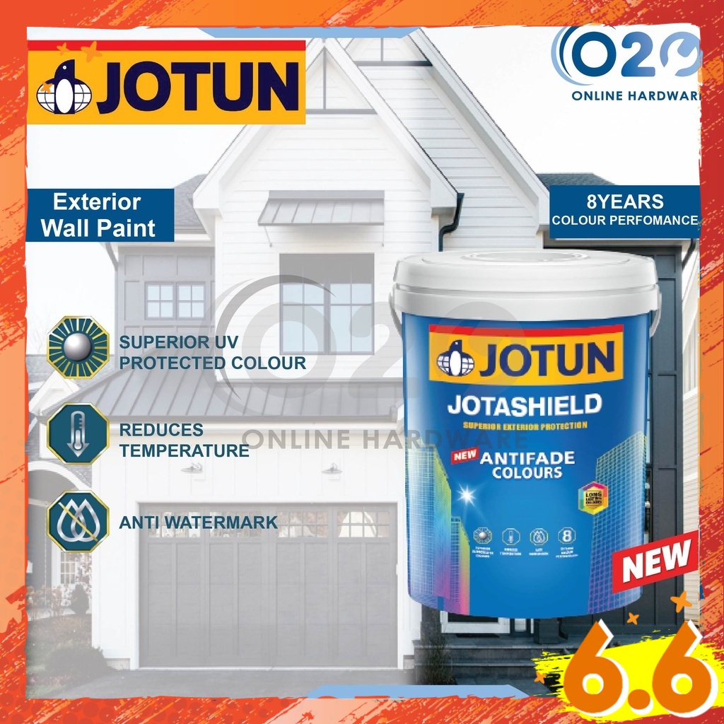 Jotun Jotashield Antifade New Exterior Wall Paint Cat Rumah Dinding ...