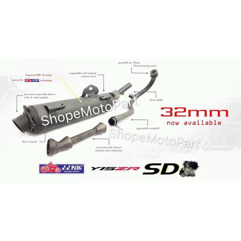 YYPANG RACING PAIP PIPE EXHAUST YAMAHA Y15ZR Y15Z Y15 SD3 32MM 32 28MM 28 | Shopee Malaysia